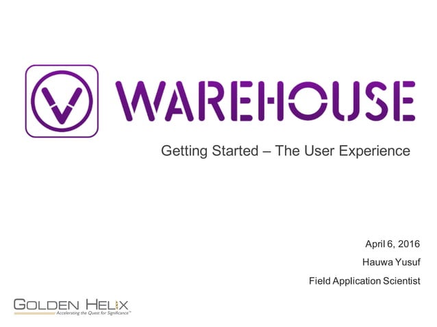 Getting Started with VSWarehouse | PPT