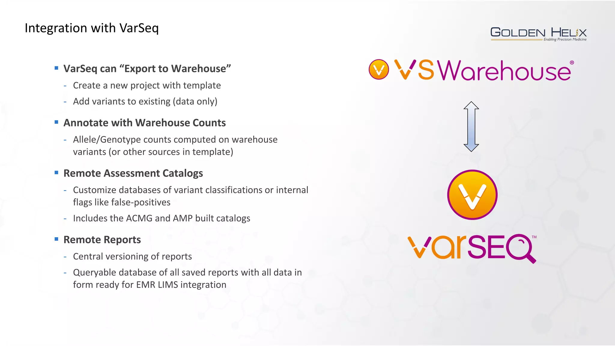 VSWarehouse Upgrade: Somatic Variant Analysis via VSClinical AMP Guidelines | PPT