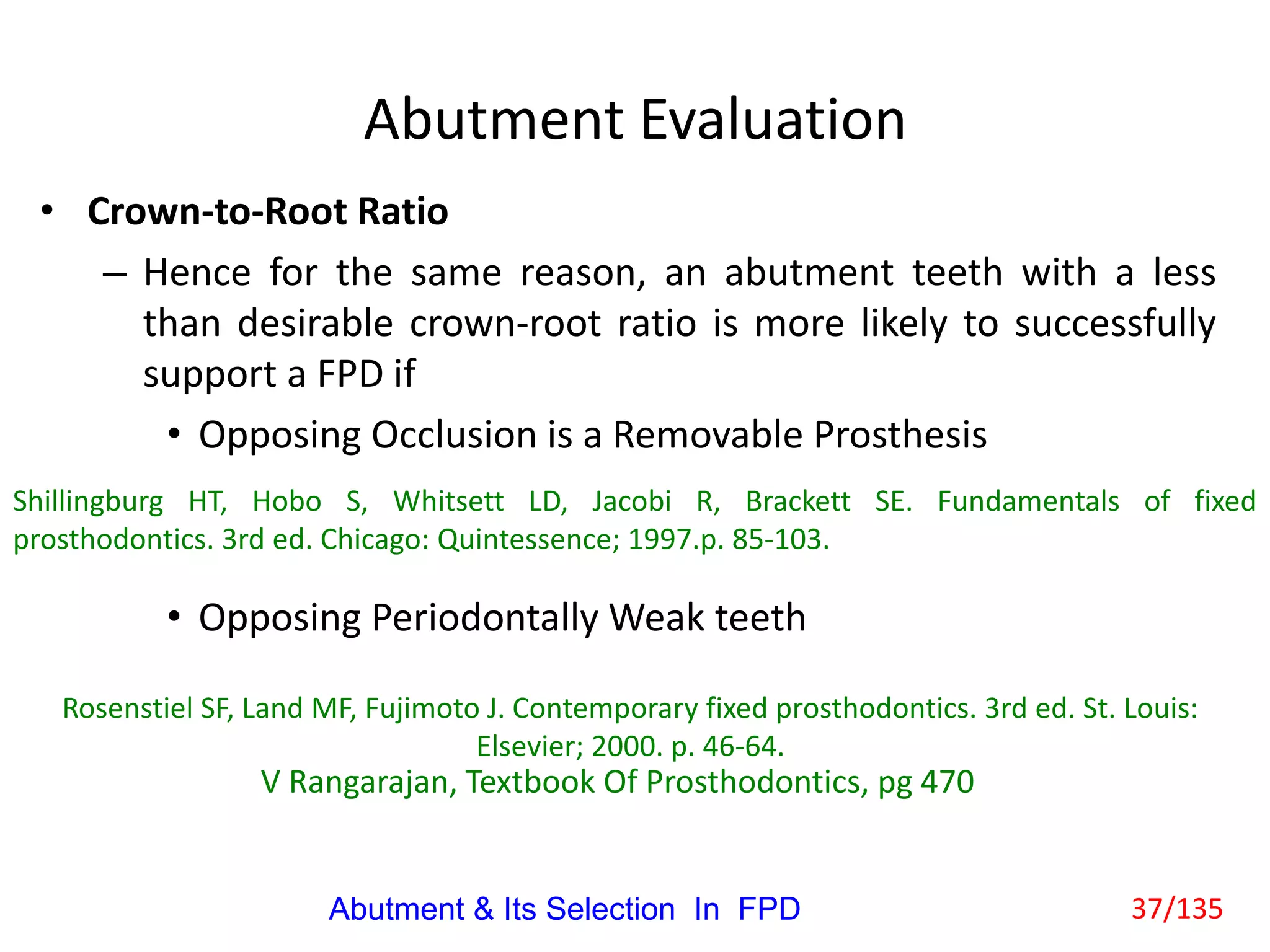 Abutment & Its Selection In Fixed Partial Denture | PPTX