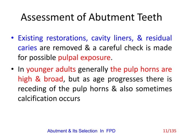 Abutment & Its Selection In Fixed Partial Denture | PPTX