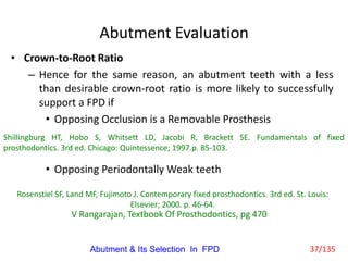 Abutment & Its Selection In Fixed Partial Denture | PPTX