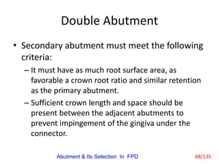 Abutment & Its Selection In Fixed Partial Denture | PPTX