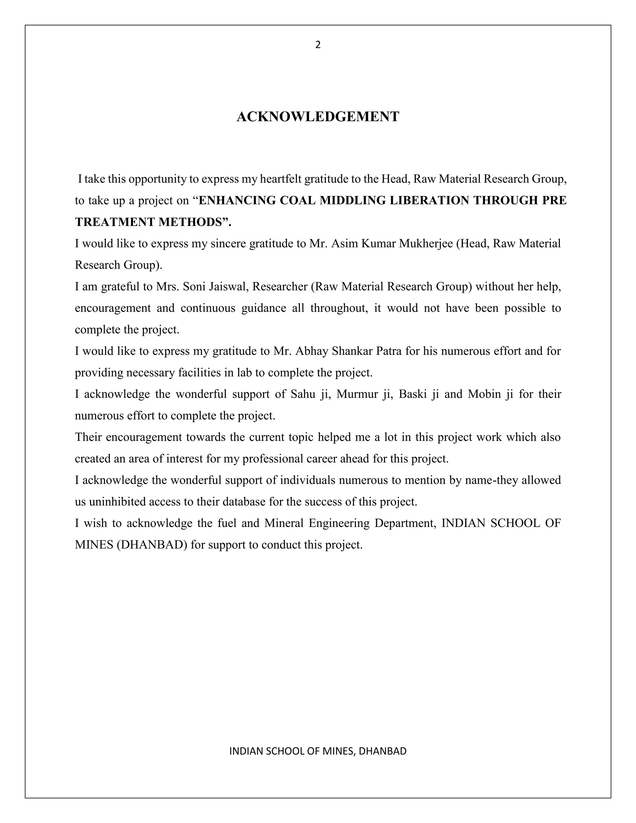 “ENHANCING COAL MIDDLING LIBERATION THROUGH PRE-TREATMENT METHODS” | PDF