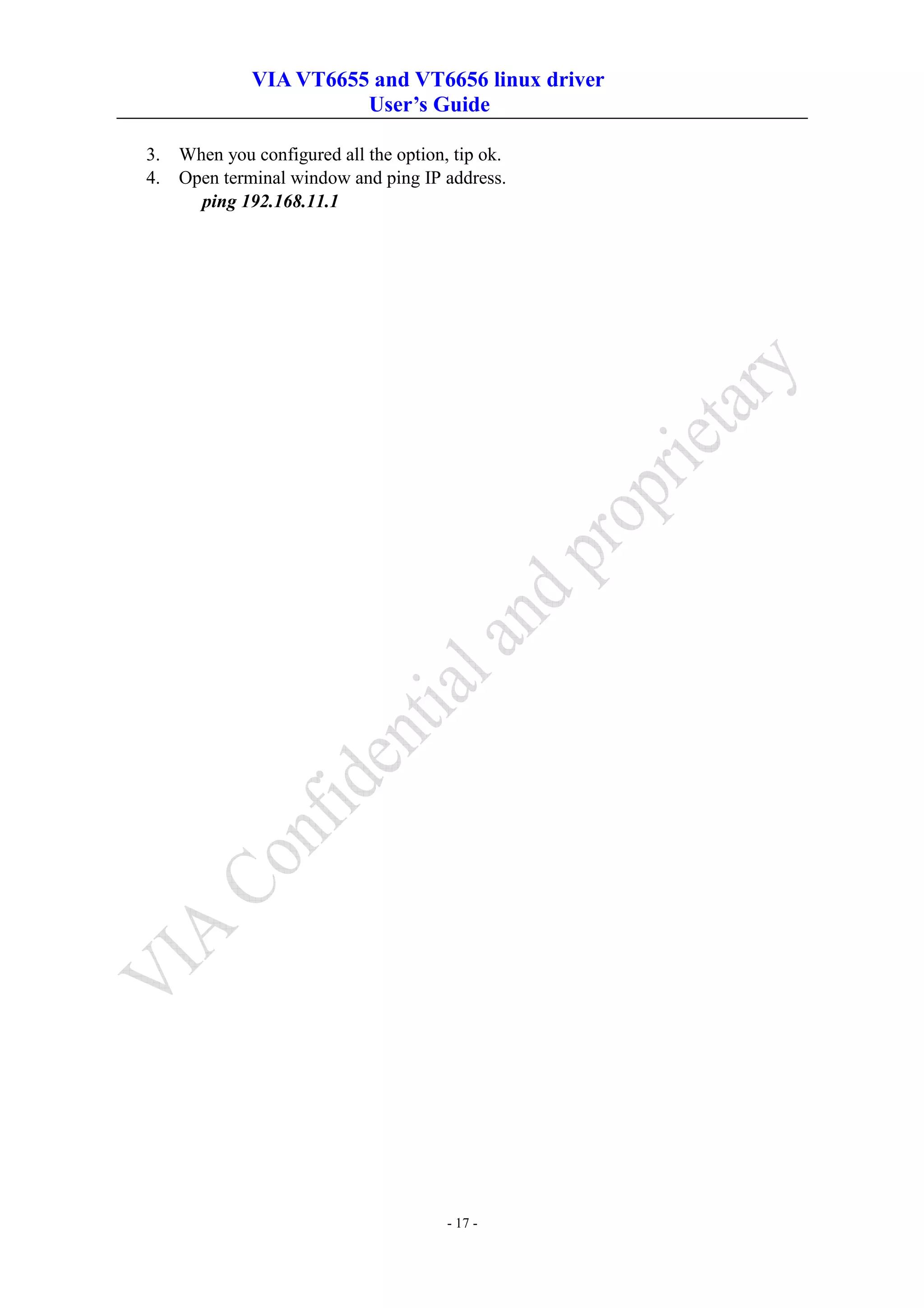 Vt6655 linux user_guide | PDF