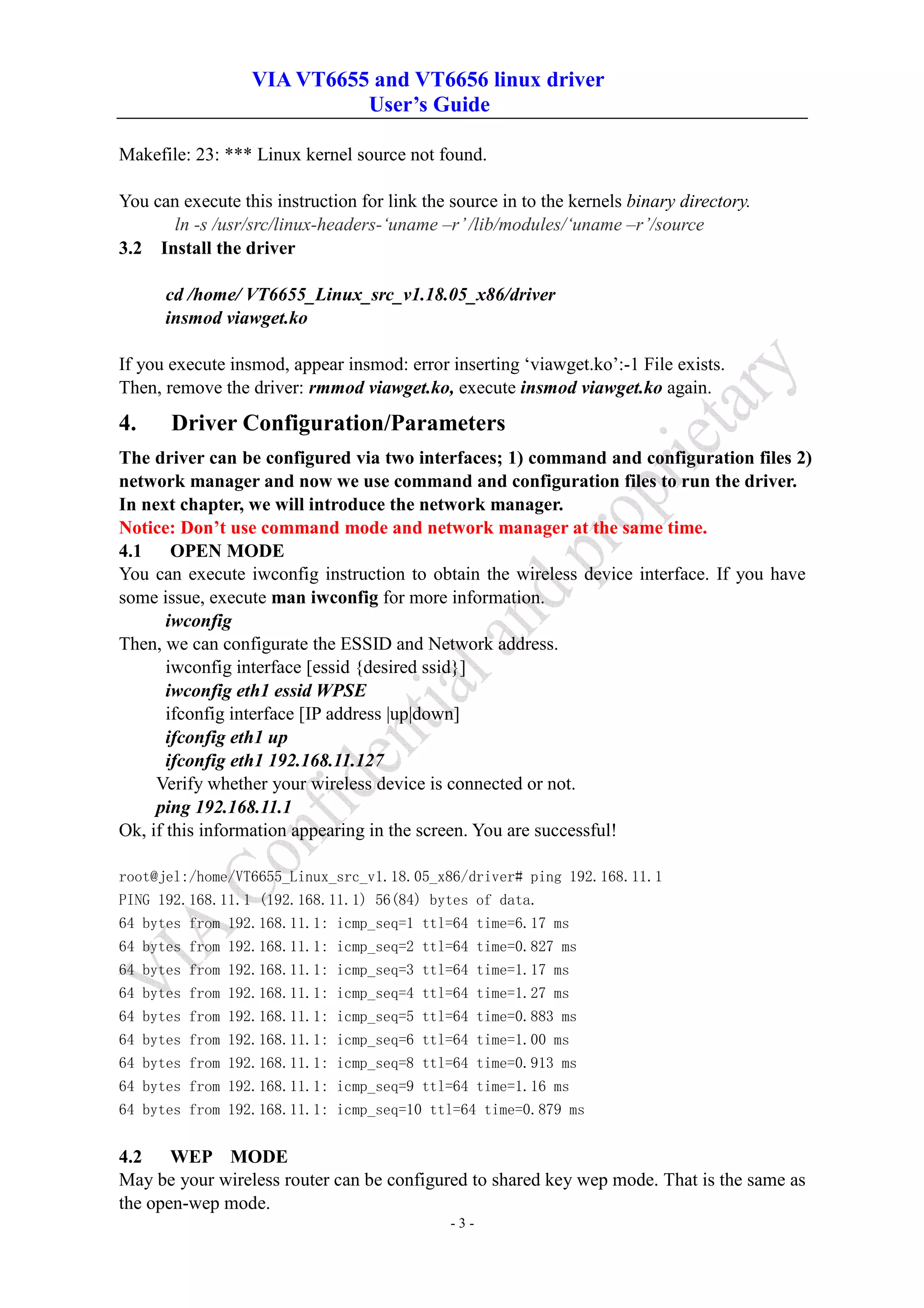 Vt6655 linux user_guide | PDF