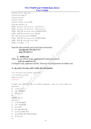 Vt6655 linux user_guide | PDF