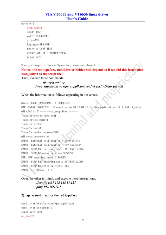 Vt6655 linux user_guide | PDF