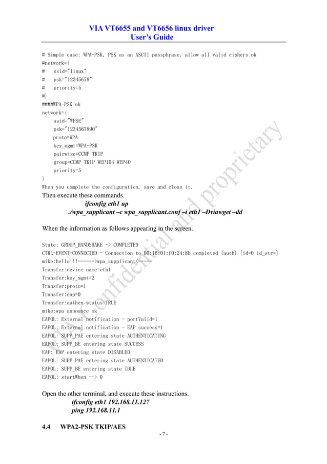 Vt6655 linux user_guide | PDF