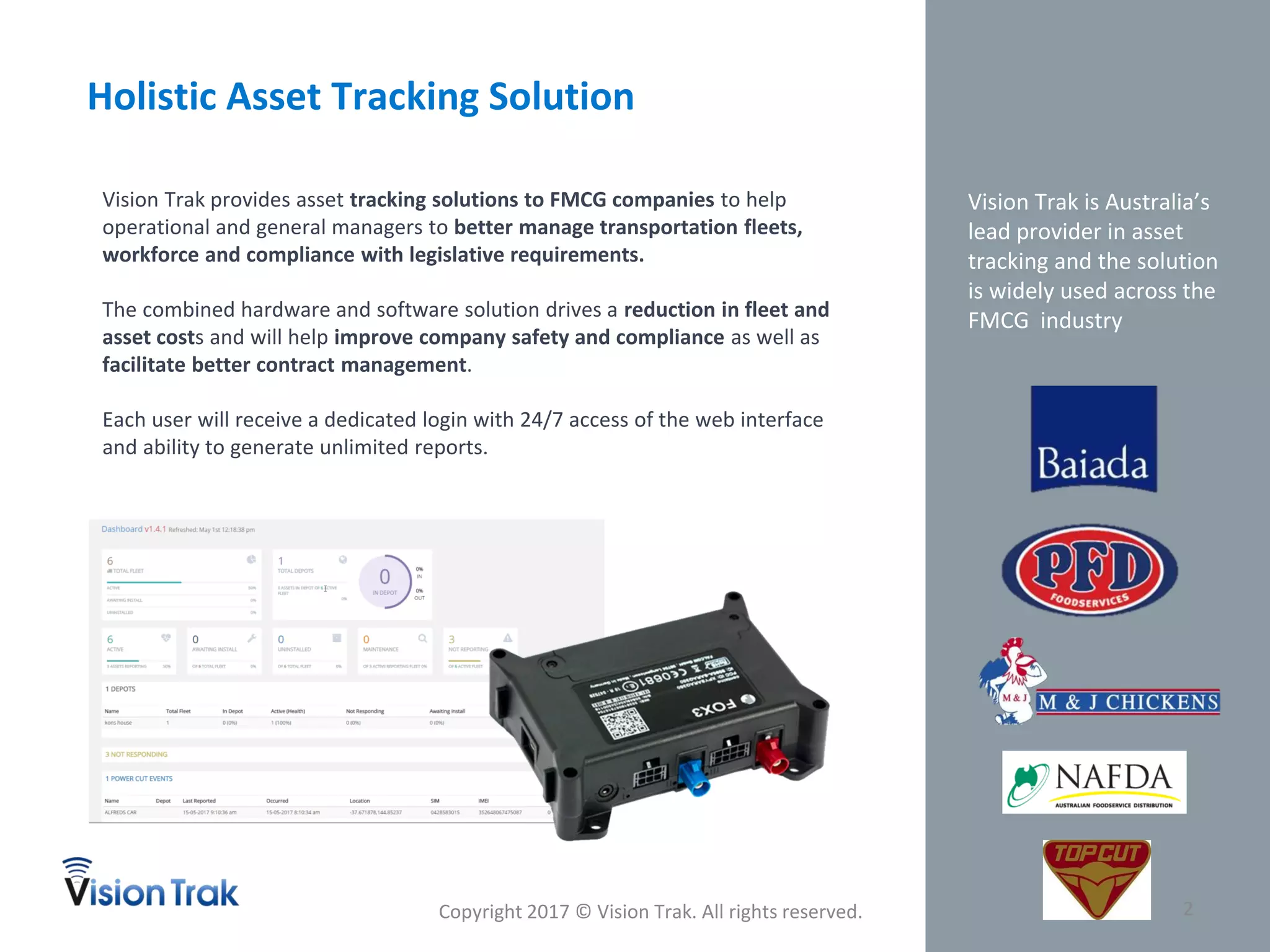 Vision Trak Asset Tracking Solution | PPT