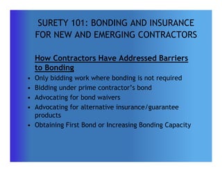 10/3/13 Meet the Primes workshop: bonding and insurance | PDF