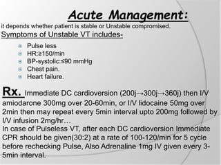 Ventricular tachycardia by dr.muzahid | PPTX | Heart and Cardiovascular ...