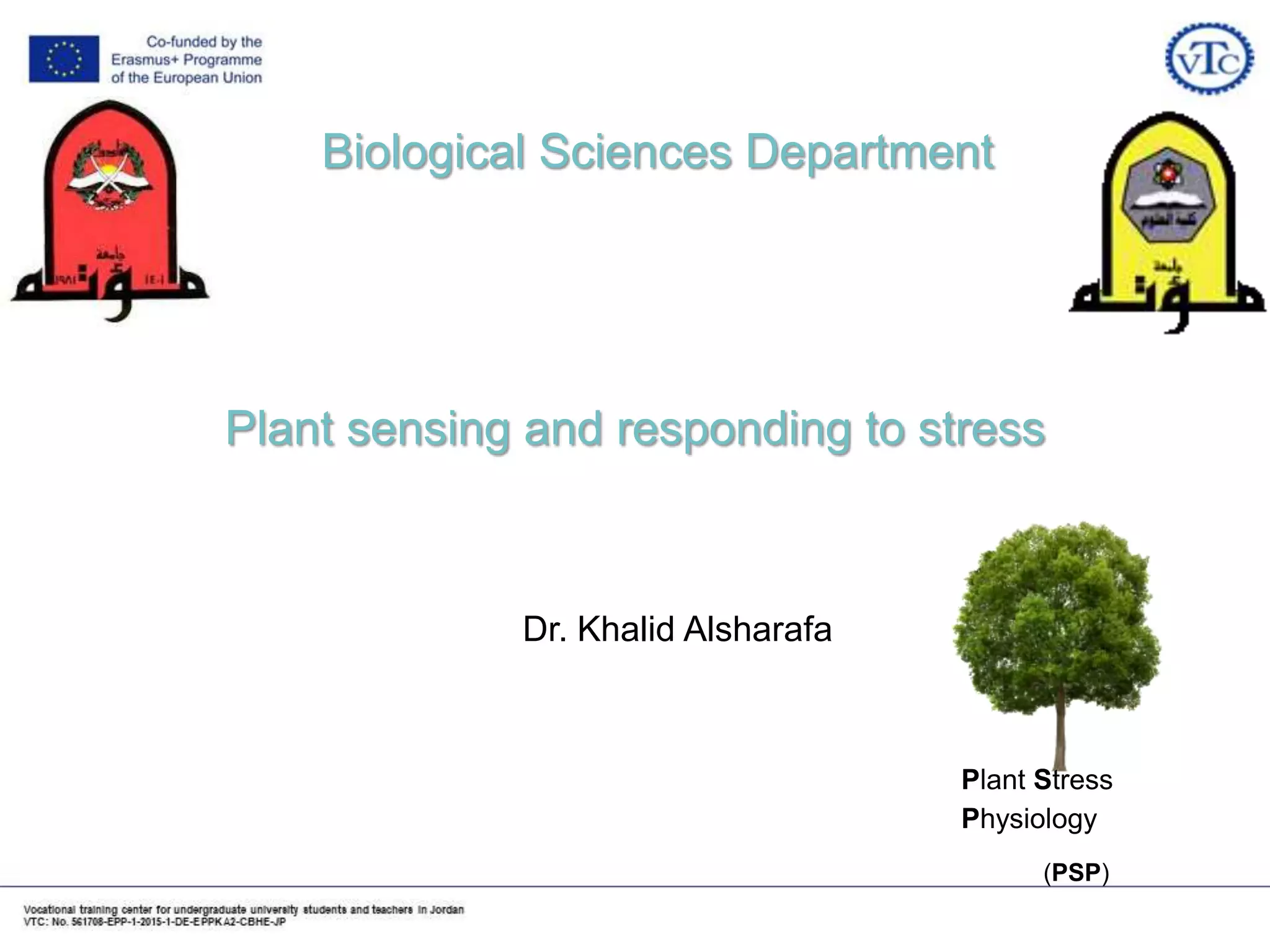 Plant sensing and responding to stress | PPTX