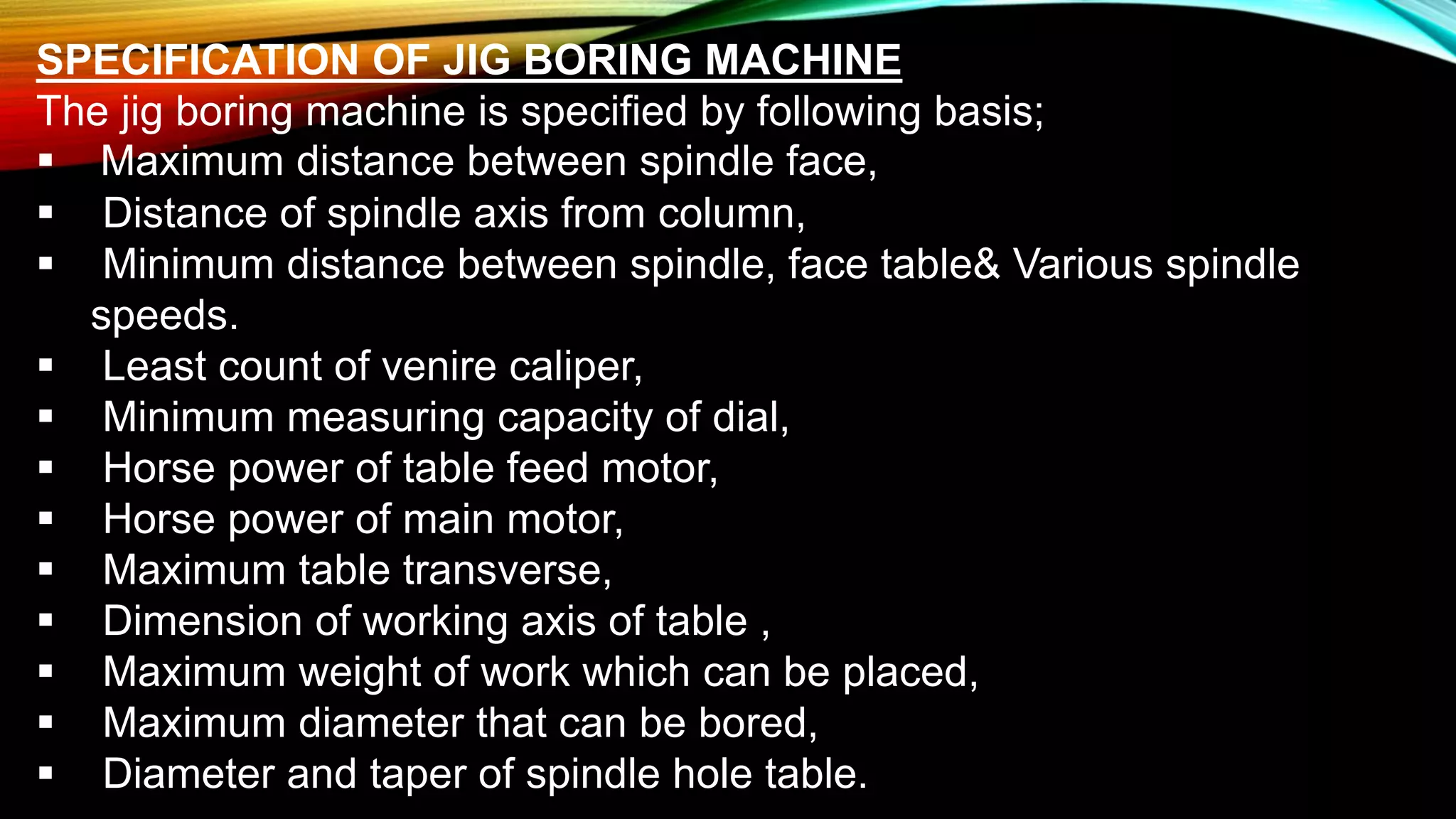 Jig Boring Machine | PPTX