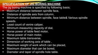 Jig Boring Machine | PPTX