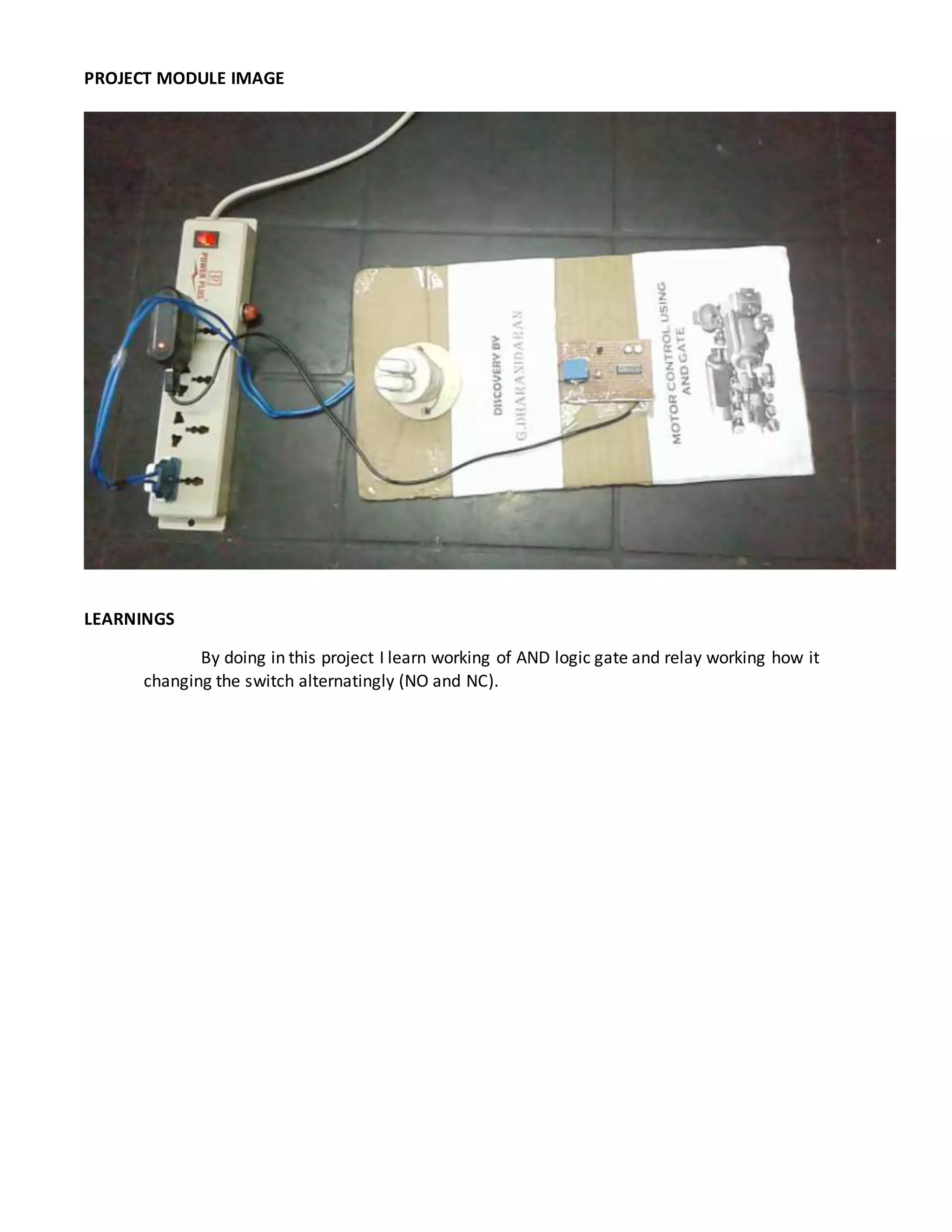 Motor Control Using AND Gate | DOCX