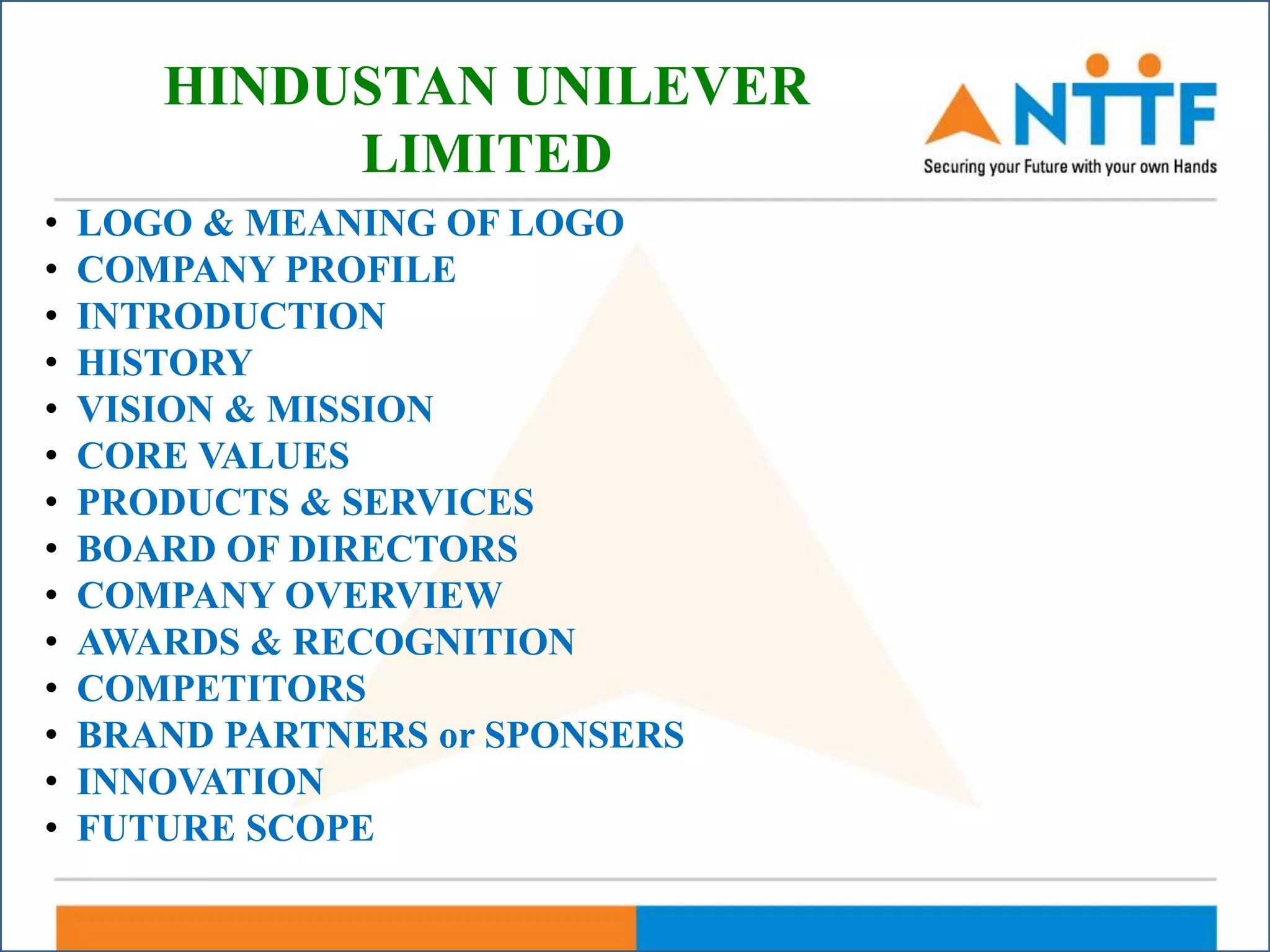 HINDUSTAN UNILEVER LIMITED | PPTX