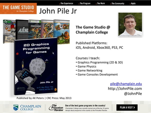 John Pile Jr - Using Monocular Cues to Program an Illusion of Depth in 2D Games | PPT