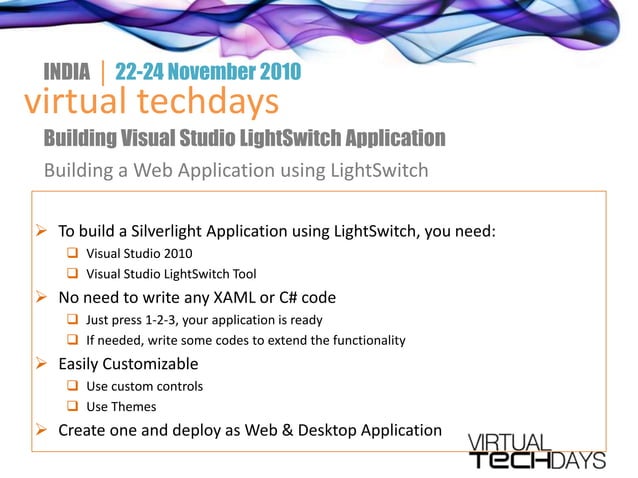 Building Visual Studio LightSwitch Application | PPT