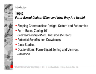 Form-based Codes: When and How They are Useful | PDF
