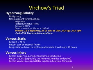 Venous Thrombosis Emboli disease and how to manage it | PPTX