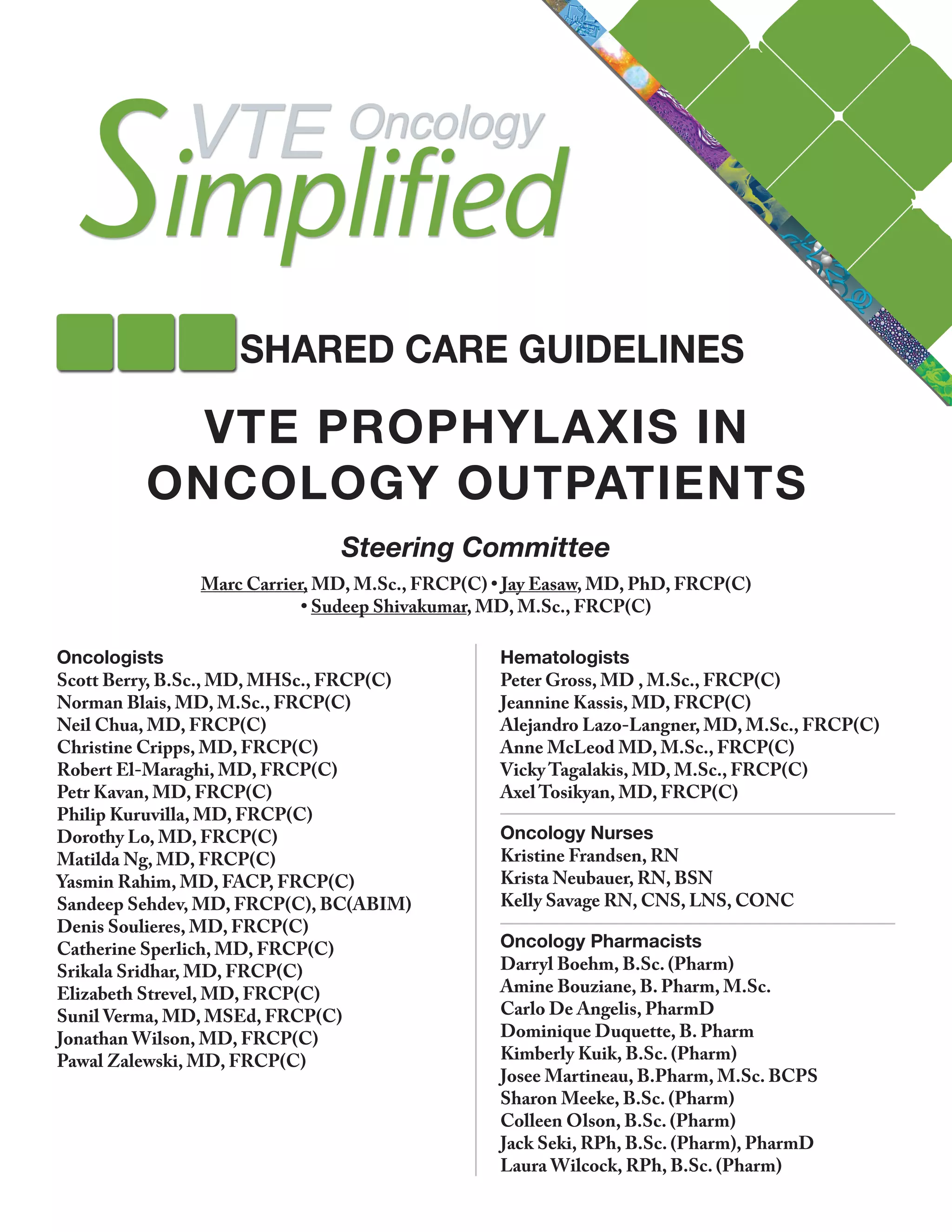 Vte prophylaxis-in-oncology-outpatient-shared-care-guideline-en | PDF