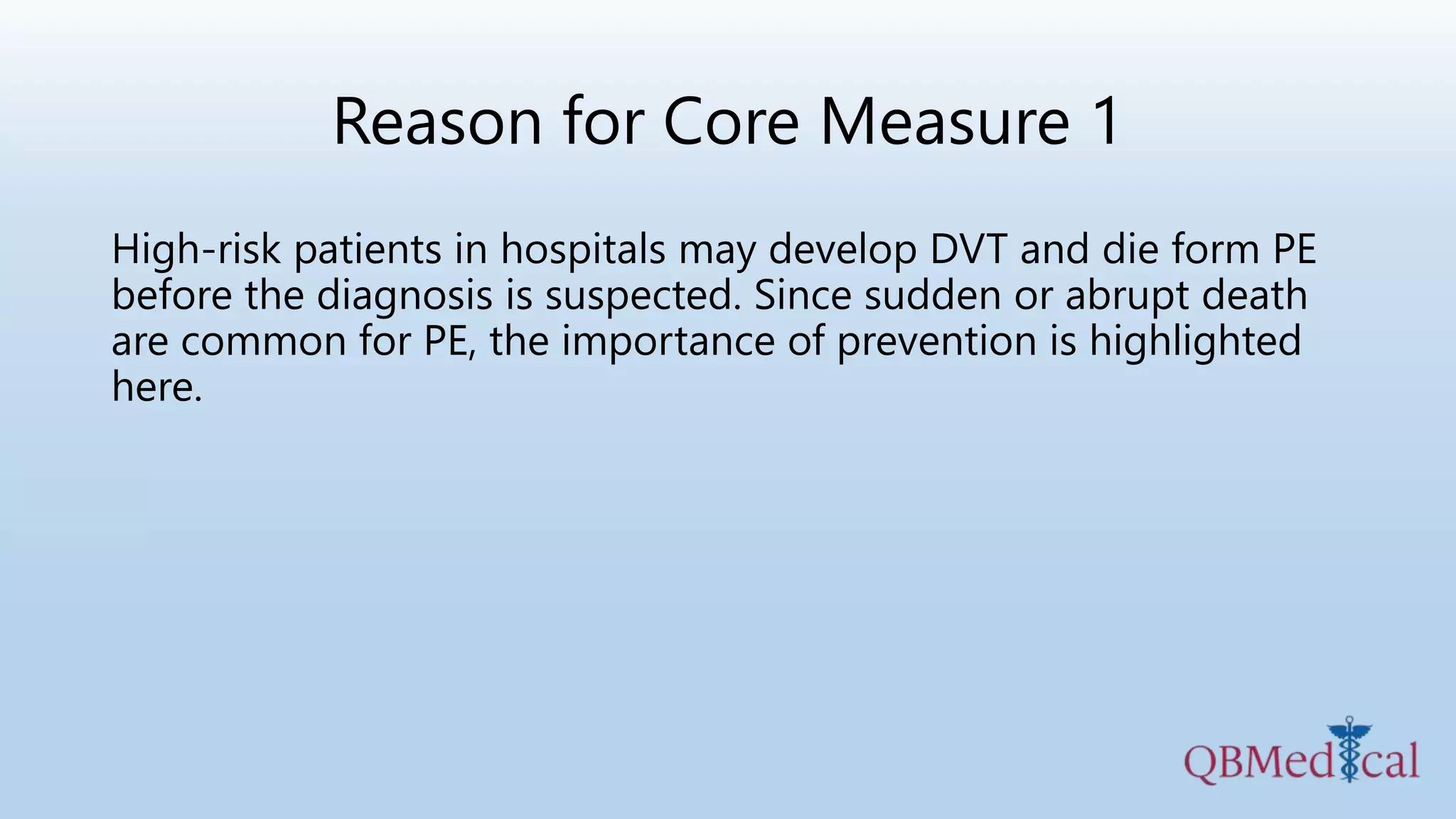 VTE core measures | PPTX