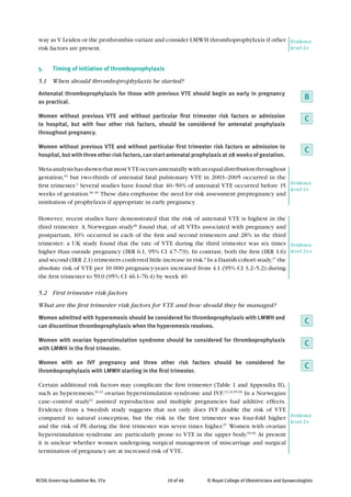 Venous thromboembolism during pregnancy RCOG | PDF