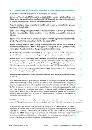 Venous thromboembolism during pregnancy RCOG | PDF