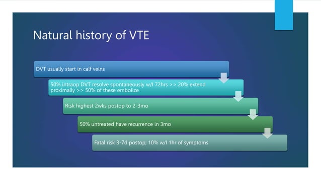 Venous Thromboembolism Prevention and management | PPT