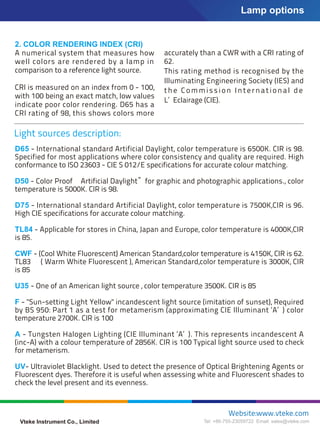 Vteke color matching lamps | PDF