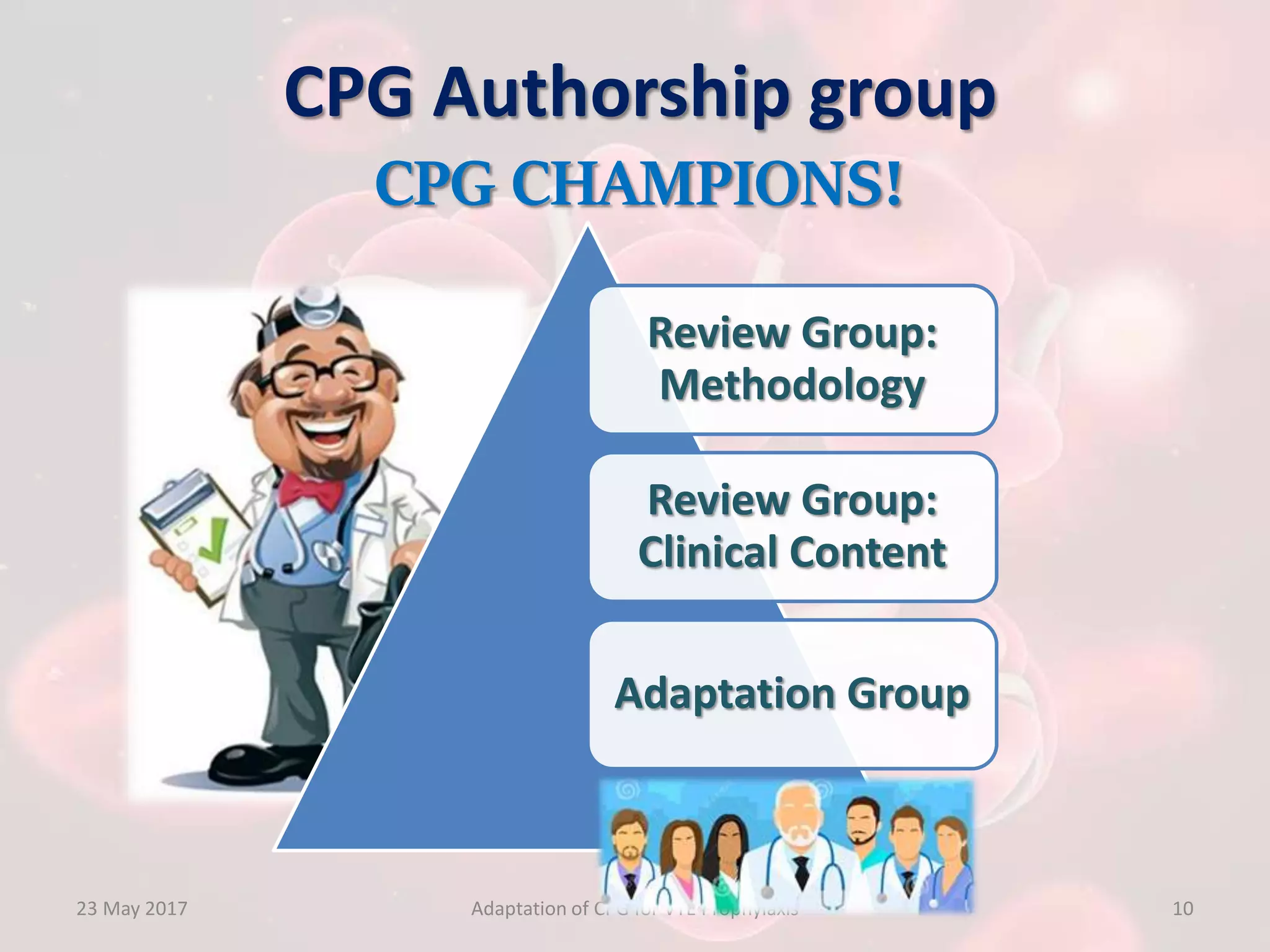 Venous Thromboembolism Prophylaxis CPG: an ADAPTE Clinical Practice ...