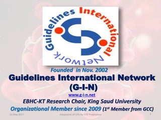 Venous Thromboembolism Prophylaxis CPG: an ADAPTE Clinical Practice ...