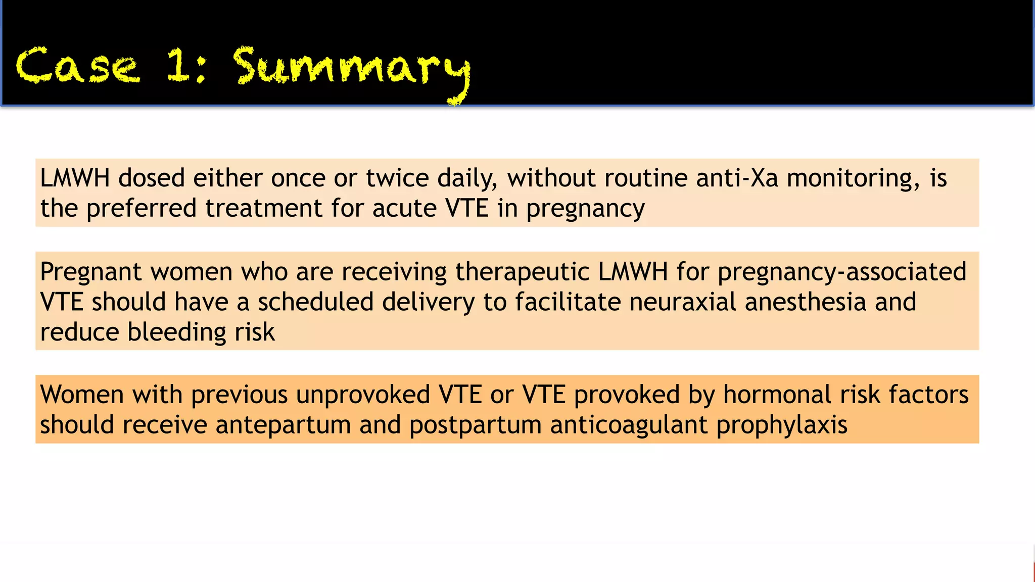 Venous Thromboembolism and Pregnancy | PPT