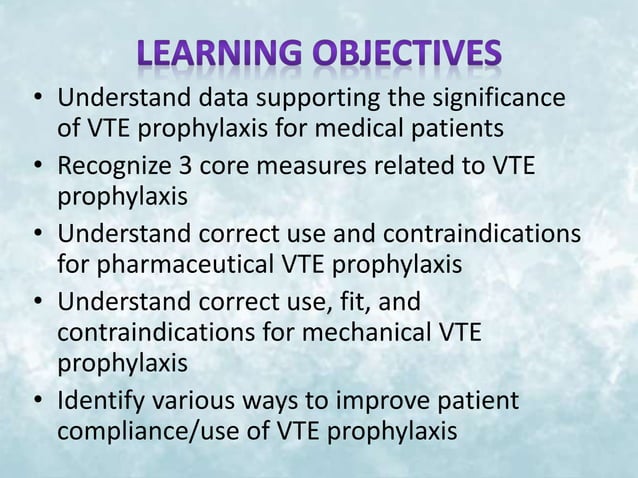 Vte prophylaxis | PPTX