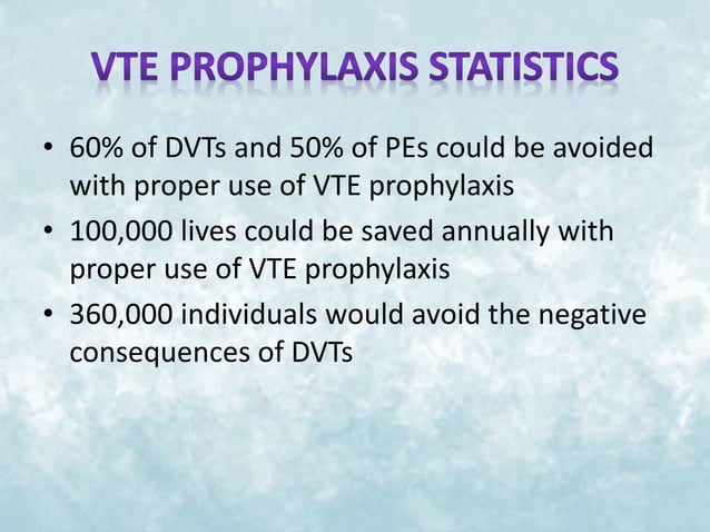 Vte prophylaxis | PPTX