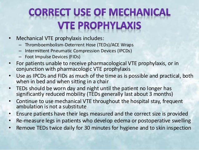 Vte prophylaxis