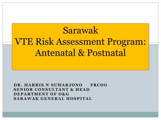 Vte risk assessment program presentation 2.ppt | Pregnancy | Reproductive Health