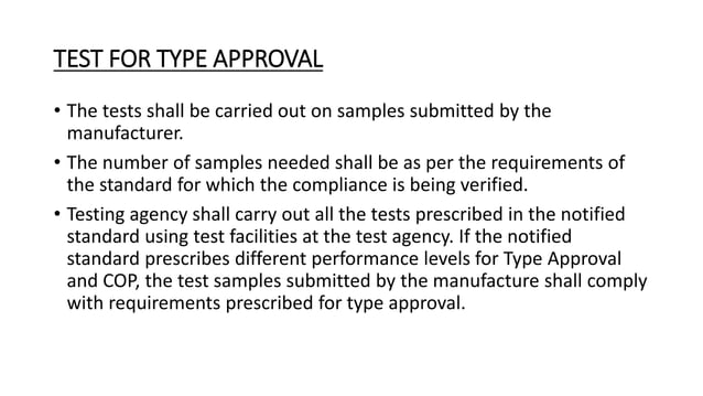 Vehicle Testing and Homologation | PPTX | Certified Pre-Owned Cars ...