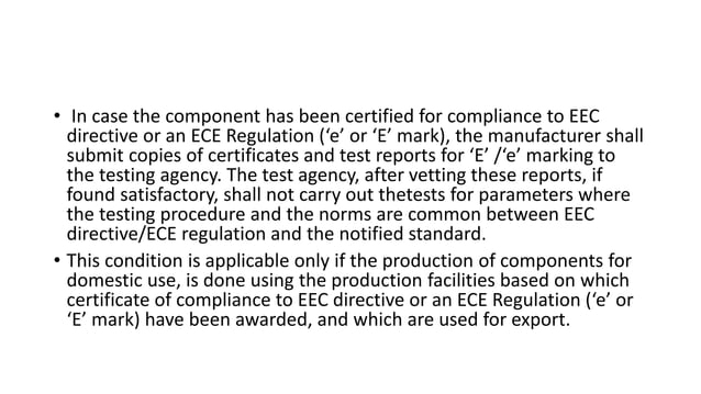 Vehicle Testing and Homologation | PPTX | Certified Pre-Owned Cars ...
