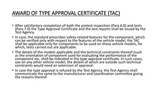 Vehicle Testing and Homologation | PPTX