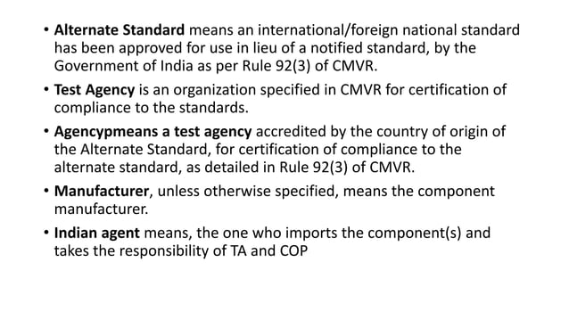 Vehicle Testing and Homologation | PPTX | Certified Pre-Owned Cars ...