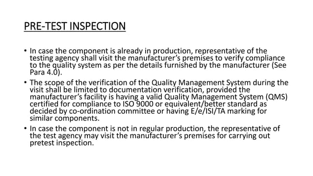Vehicle Testing and Homologation | PPTX | Certified Pre-Owned Cars ...