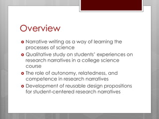 Narrative Writing for Science Learning | PPTX