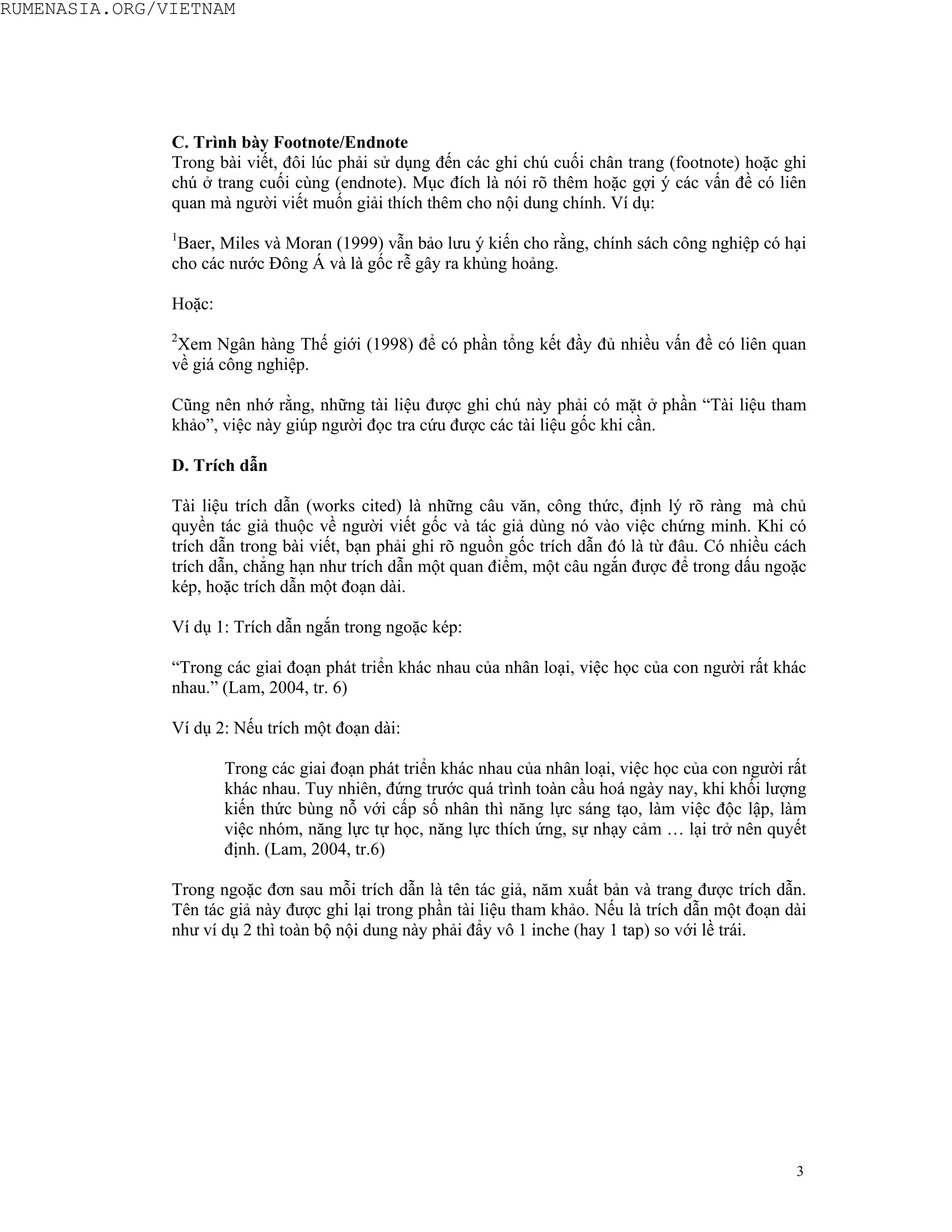 Vtlkh huong dan trinh bay tieu luan | PDF