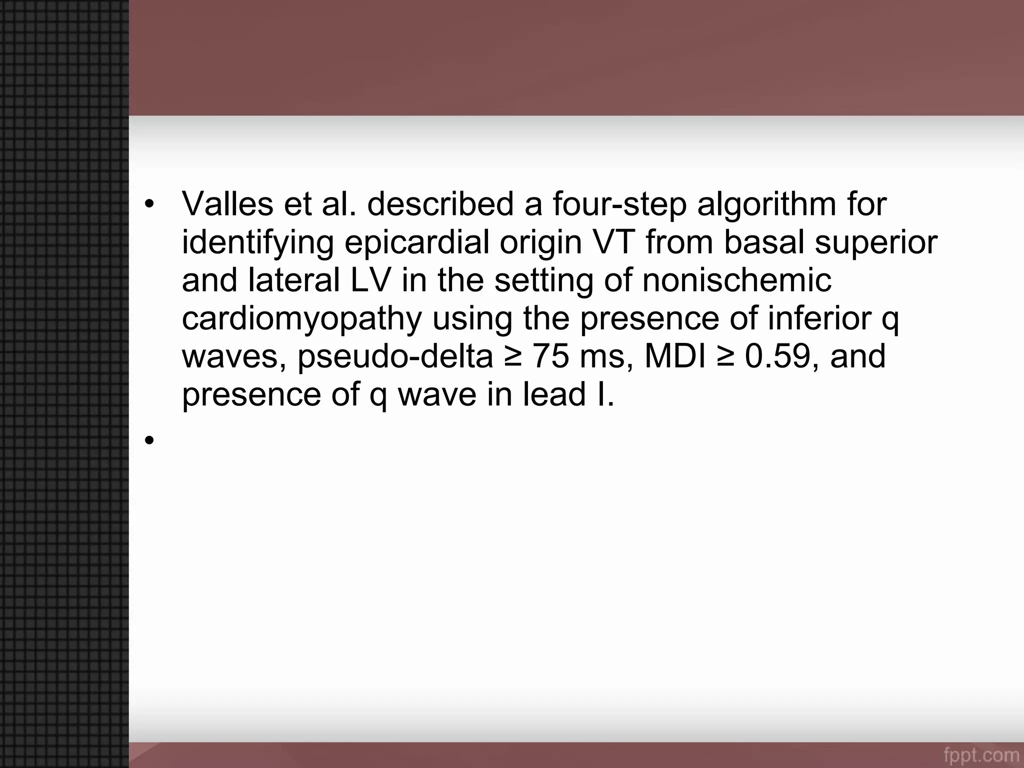 ventricular tachycardia (VT) Localisation | PPT