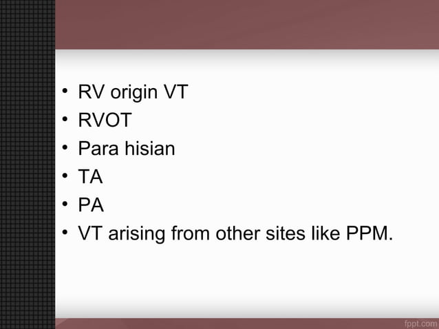ventricular tachycardia (VT) Localisation | PPT