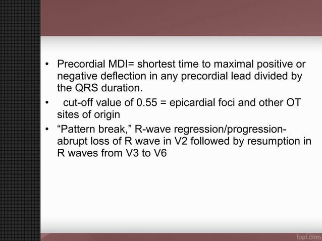 ventricular tachycardia (VT) Localisation | PPT