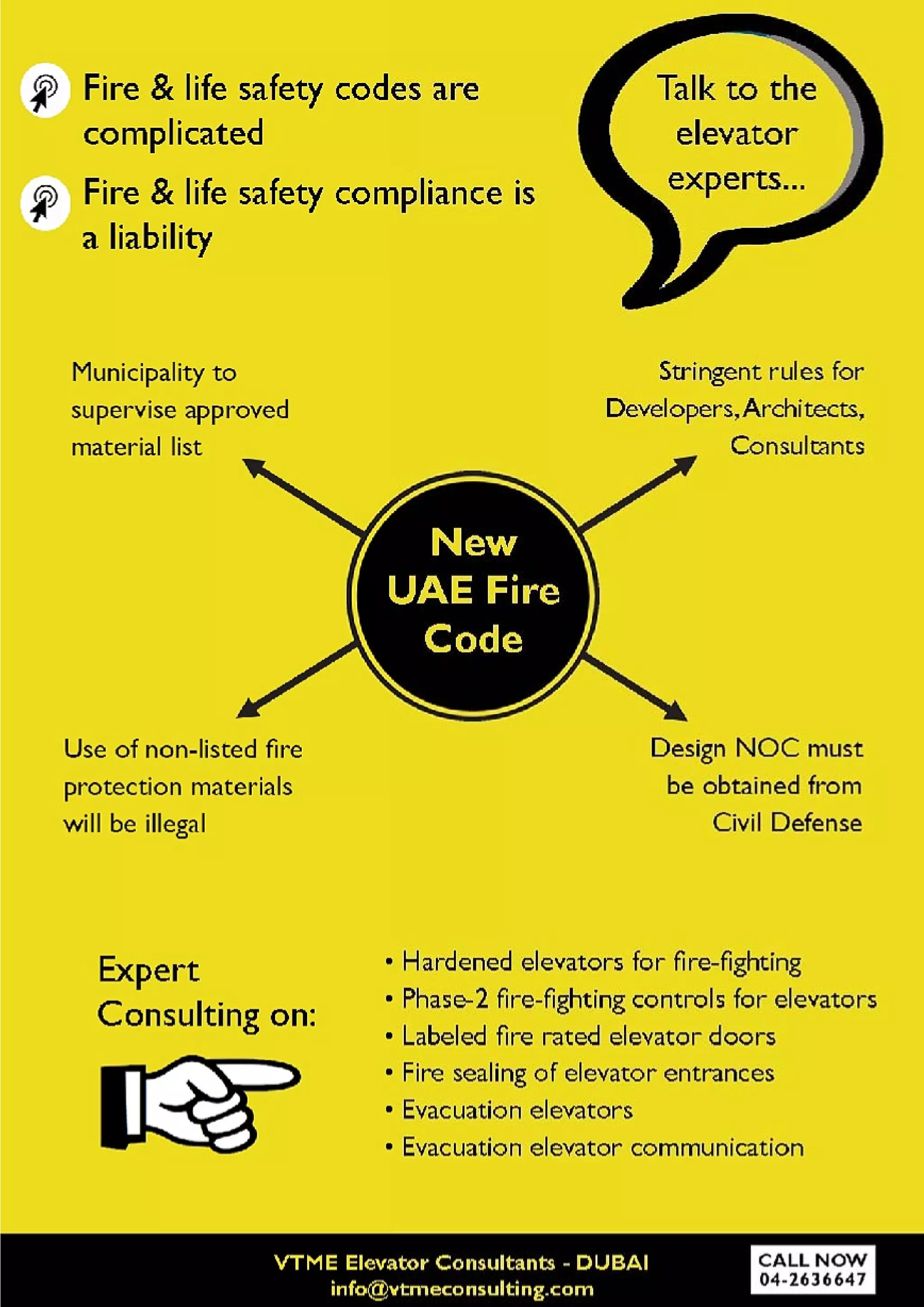 VTME Elevator Consultant lift consultant UAE DUBAI FIRE CODE | PDF ...