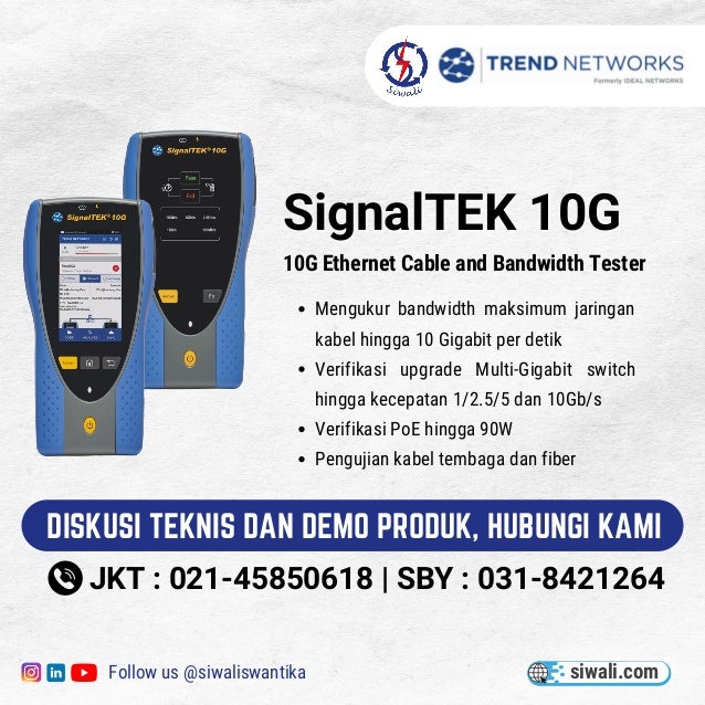 SignalTEK 10G Ethernet Cable and Bandwidth Tester | PDF