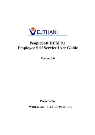 Vejthani HR : People Soft Employee Self Service User Guild | PDF